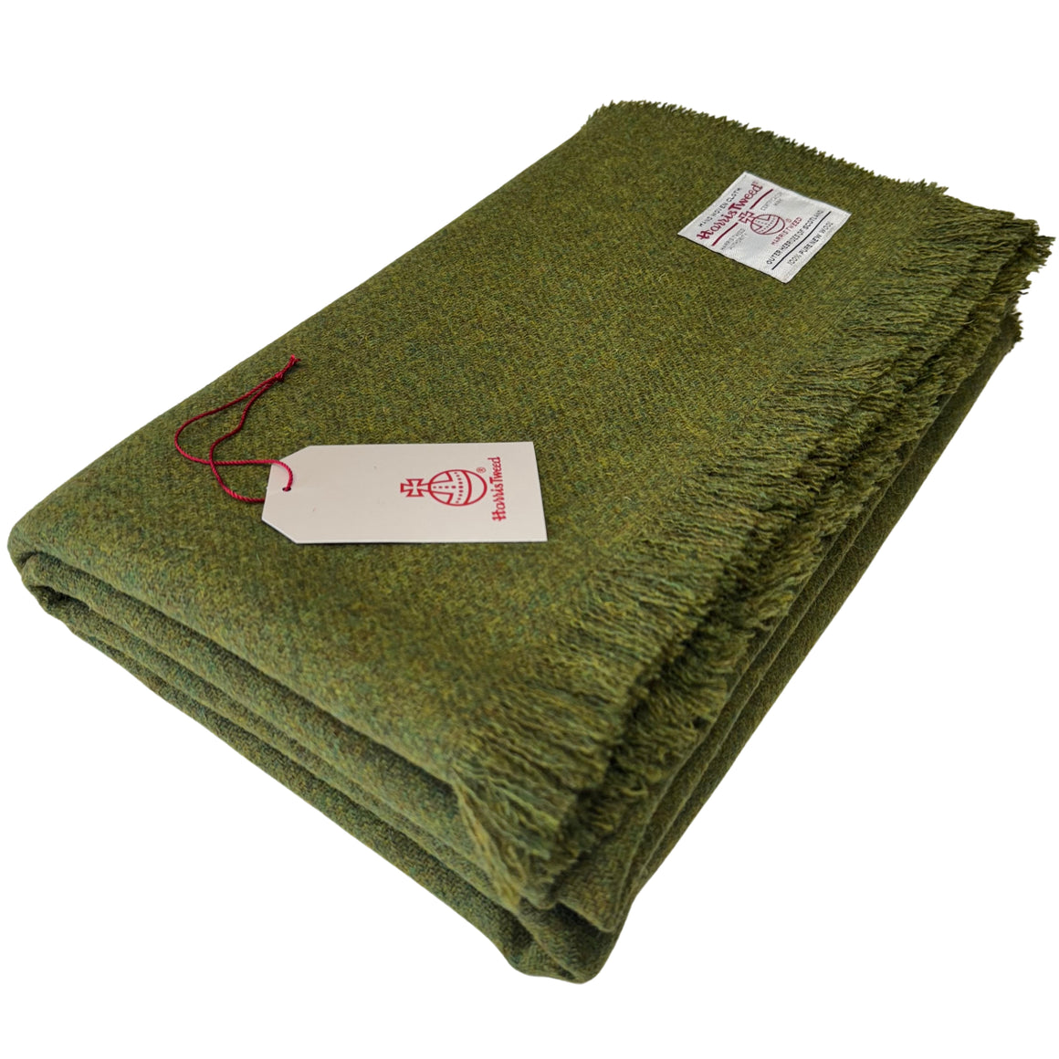 Harris Tweed Olive Throw Blanket – William & Irene